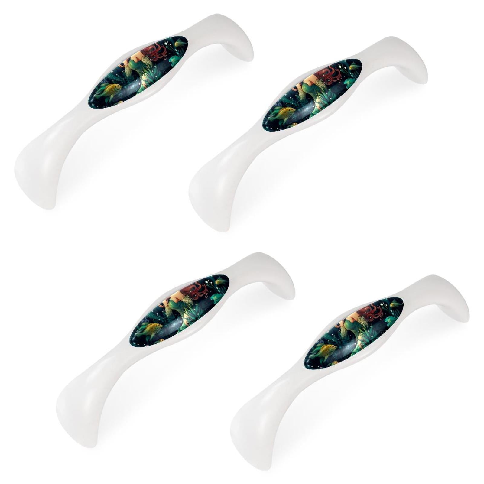 4 Pack Mermaid Cabinet Pulls Drawer Pulls and Knobs Cup Cabinet Handles ...