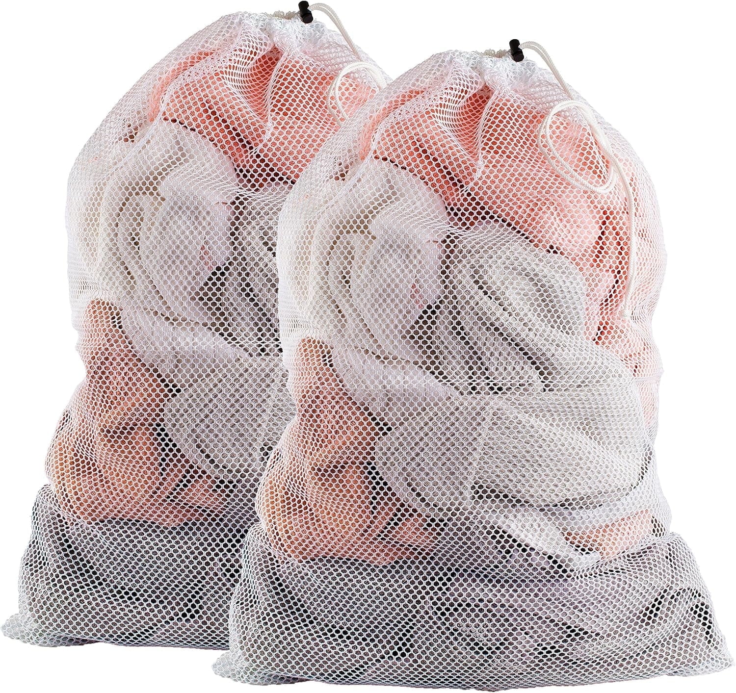 4 Pack Mesh Laundry Bags, Large Secure Drawstring Closure Machine ...