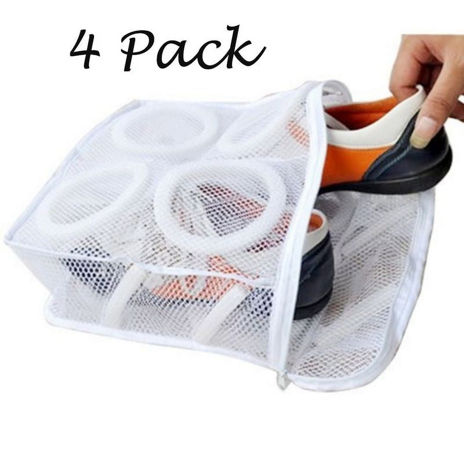 4 Pack Mesh Shoe Wash Bag Shoe Cleaner Kit, Bra Bag For Washing Machine ...