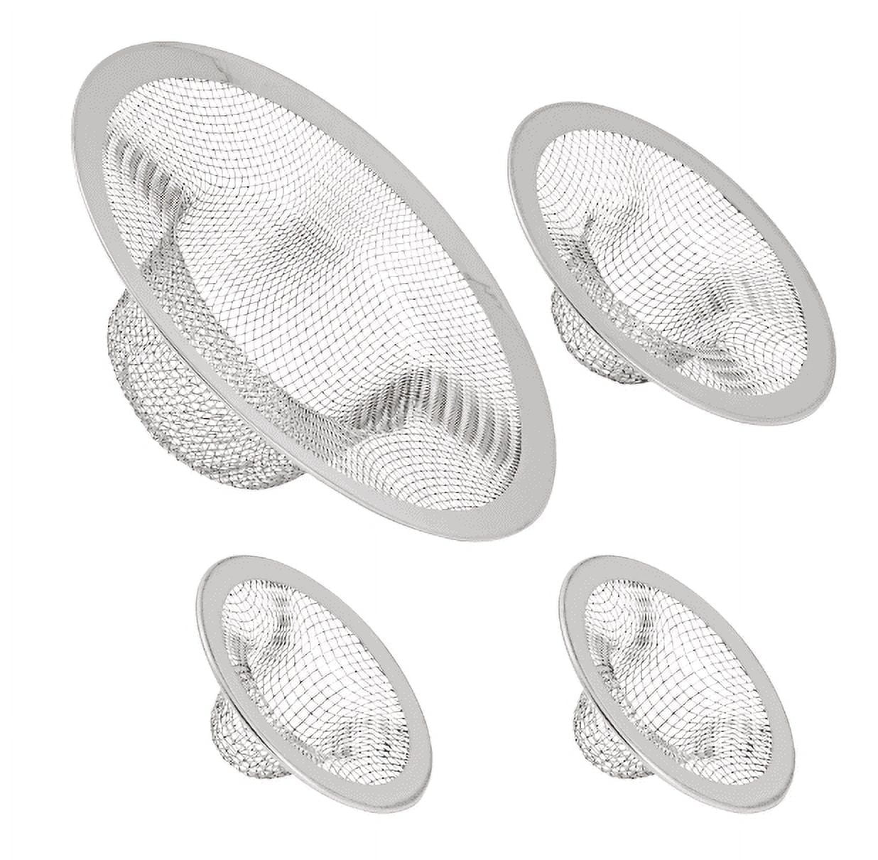 ZOUYUE 4-Pack Stainless Steel Mesh Sink Strainer, Drain Catcher for ...