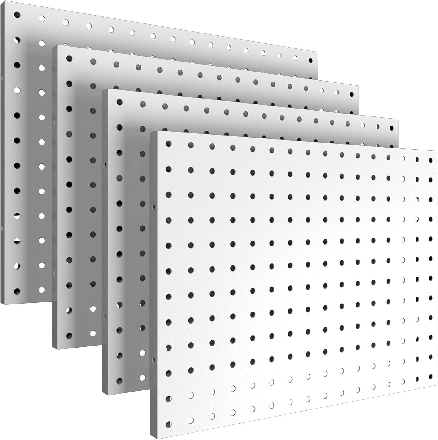 4 Pack Metal Pegboard Panels White & Black Pegboards Wall Organizer ...