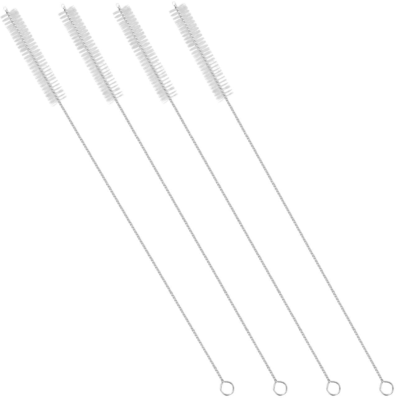 4-Pack Metal Straw Cleaner - Extra Long Stainless Steel Portable Brush ...