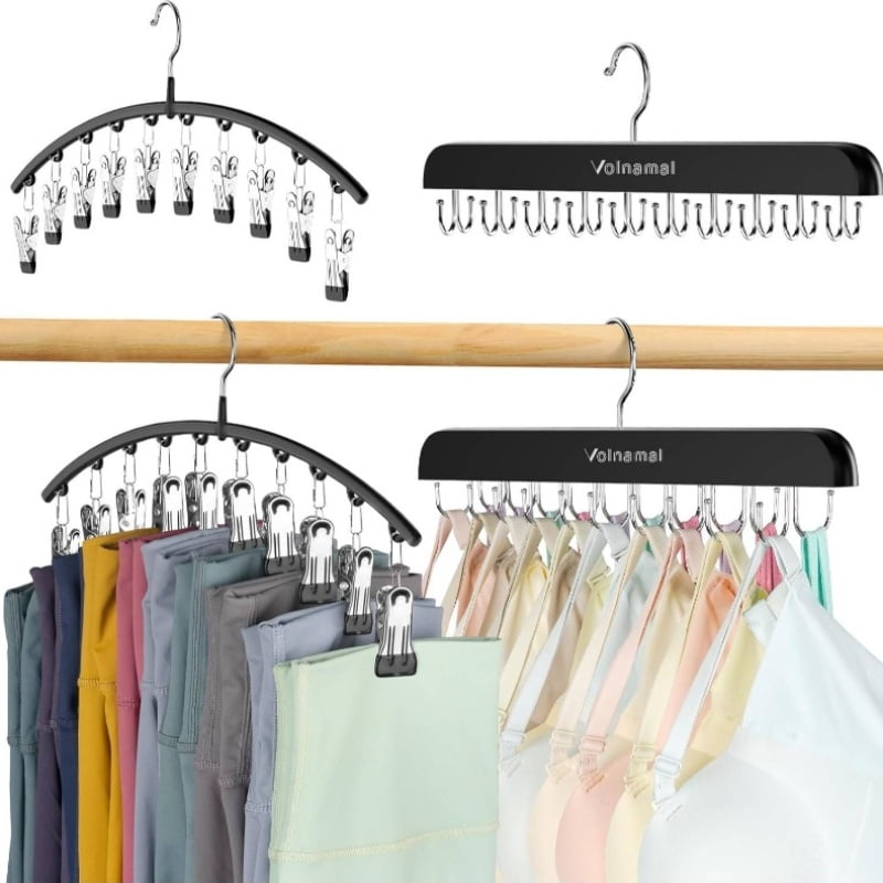 4-Pack Metal & Wood Legging Organizer - 2-in-1 Closet Storage with 60 ...