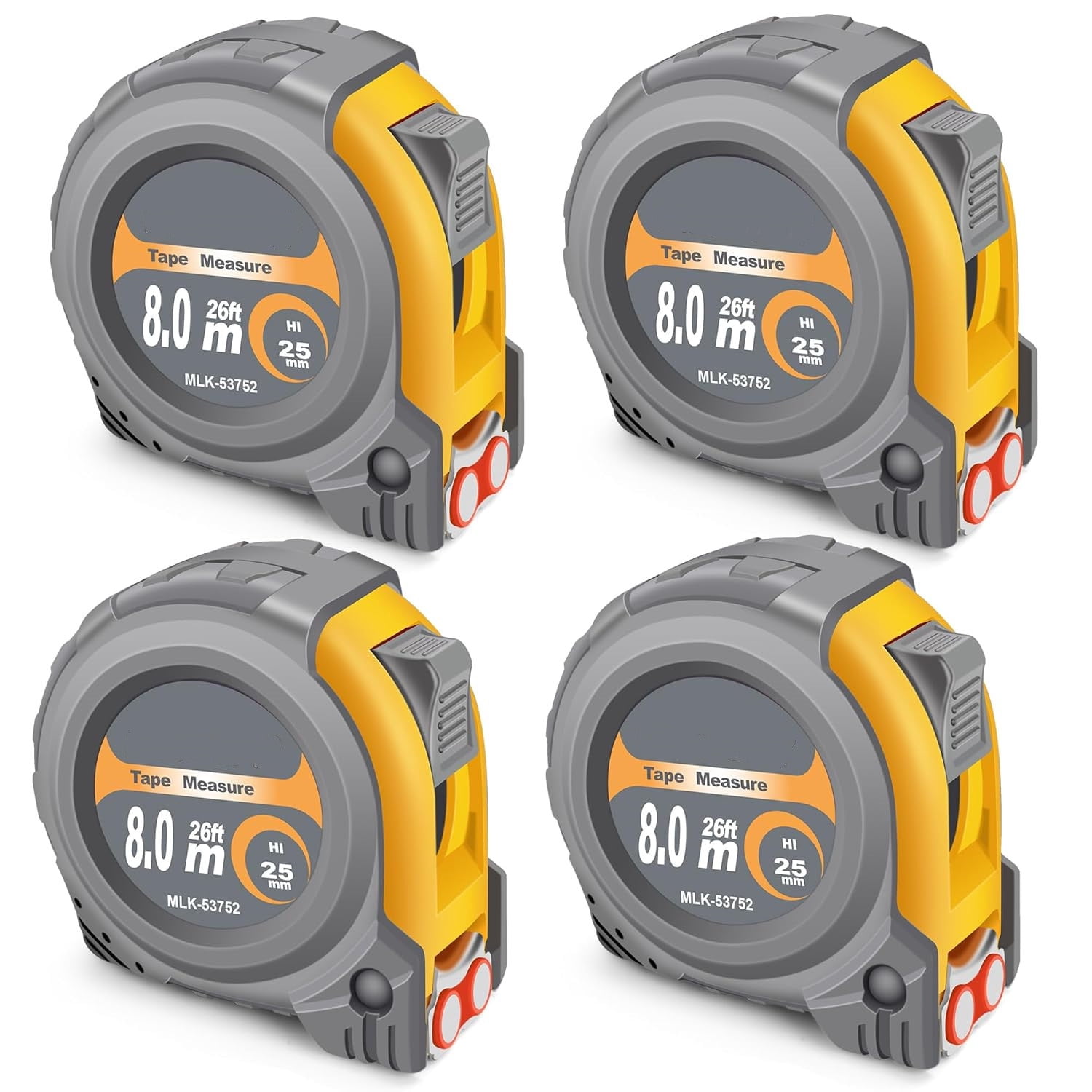 4 Pack Metric Tape Measure, Easy Read Measuring Tape Retractable with ...