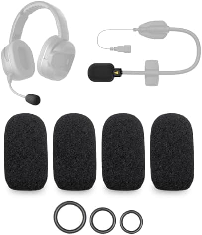4-Pack Mic Foam Covers Compatible with CARDO PACKTALK EDGEPHONES ...
