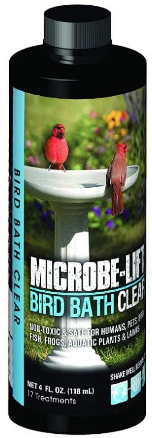 4 Pack Microbe-Lift Birdbath Clear Non-Toxic and Safe for Humans, Pets ...