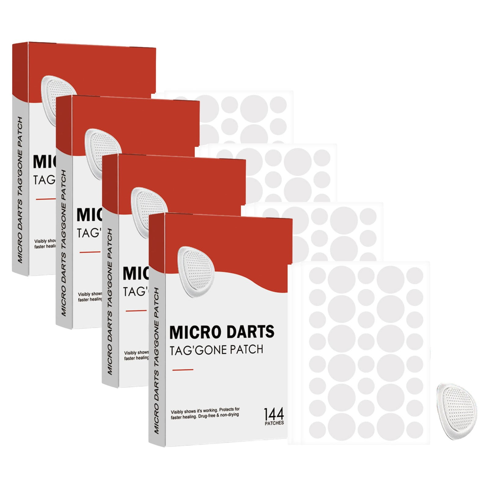 4 Pack Microdart Acne Patch (144 pcs) - Hyaluronate, Salicylic Acid ...