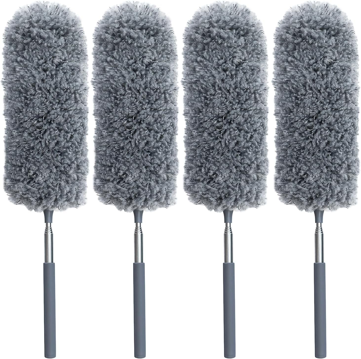 4 Pack Microfiber Duster for Cleaning, Washable Feather Dusters ...