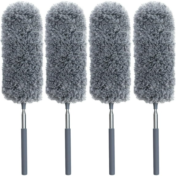4 Pack Microfiber Duster for Cleaning, Washable Feather Dusters ...