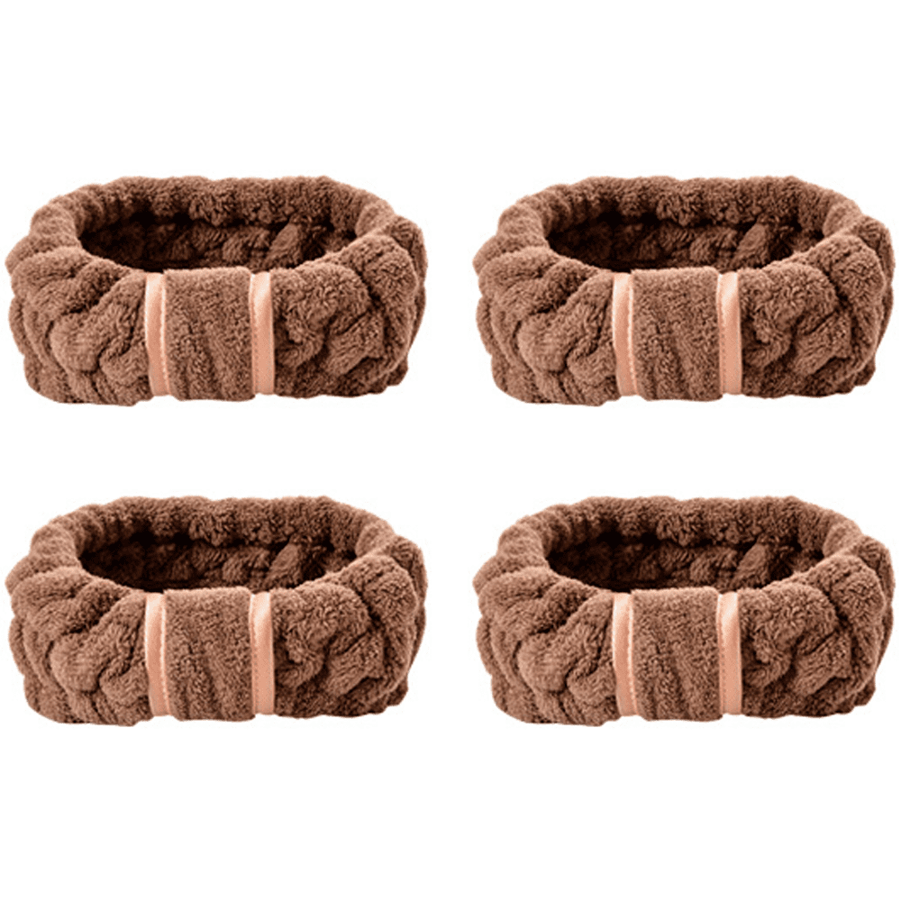 4 Pack Microfiber Headbands Spa Facial Headbands Makeup Headbands ...