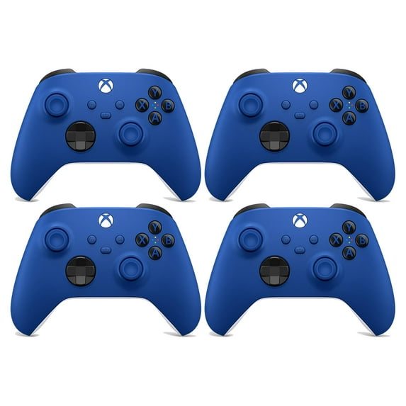 4 Pack Xbox Wireless Controllers for Series X/S, Microsoft, Shock Blue ...