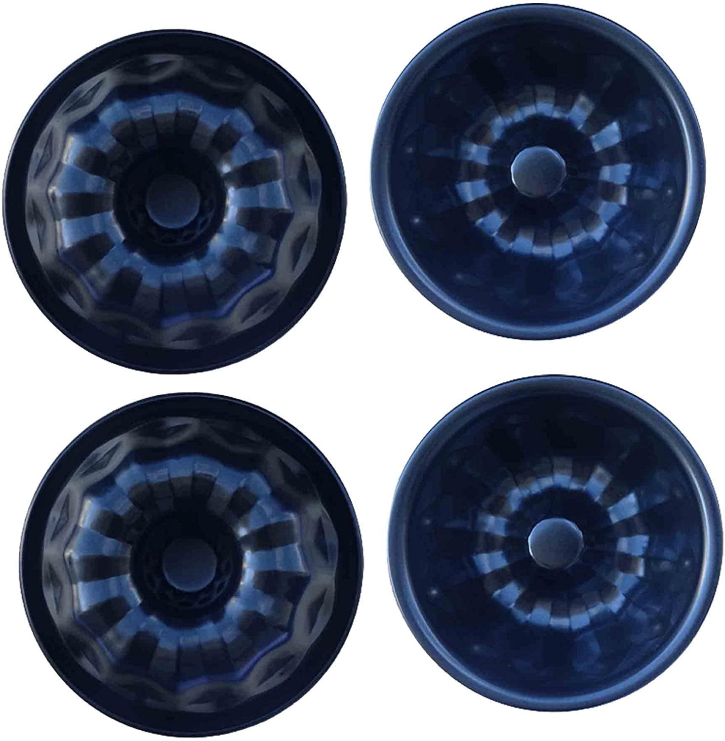 4 Pack Mini Fluted Tube Bundt Cake Pan, Inch Nonstick Pans, Black ...