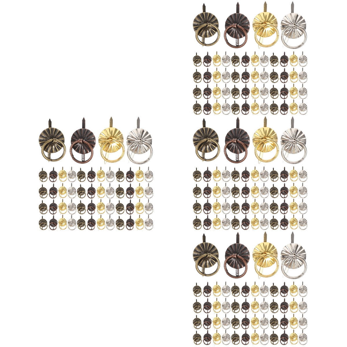 4 Pack Mini Handle Knobs Drawer Pull Ring Fasteners Dresser - Walmart.com