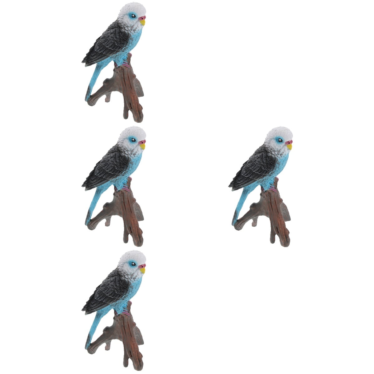 4 Pack Mini Parrot Model Standing Bird Statue Child - Walmart.com