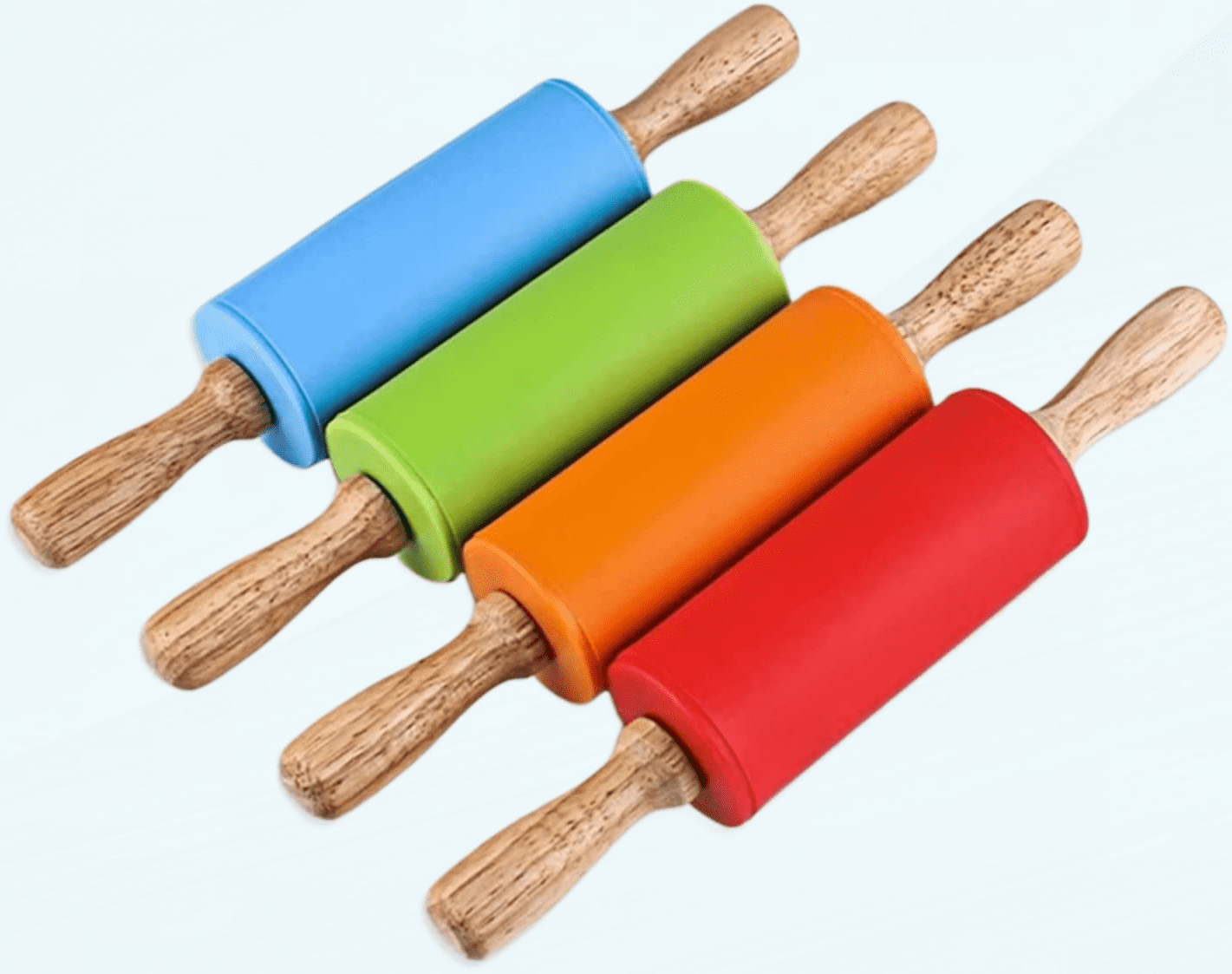 4 Pack Mini Rolling Pin for Kids Child, 8.9Inch Non Stick Rolling Pin ...