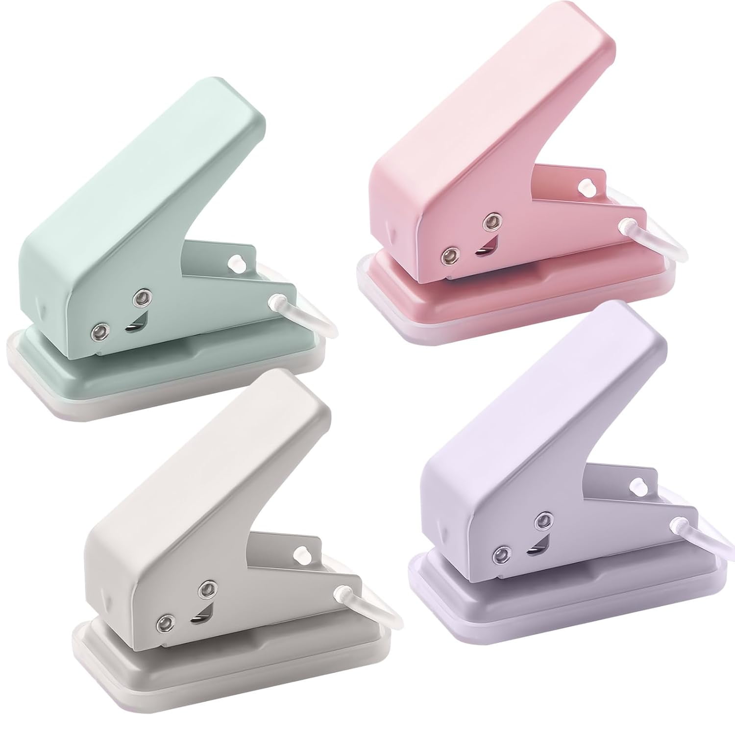 4 Pack Mini Single Hole Punch, 6mm 1/4 Inch Circle Holes 10 Sheet Punch ...