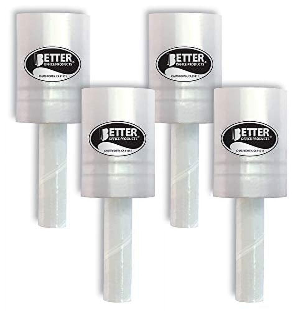 4 Pack Mini Stretch Wrap with Easy Grip Handle, Self-Dispensing, 5 in x ...