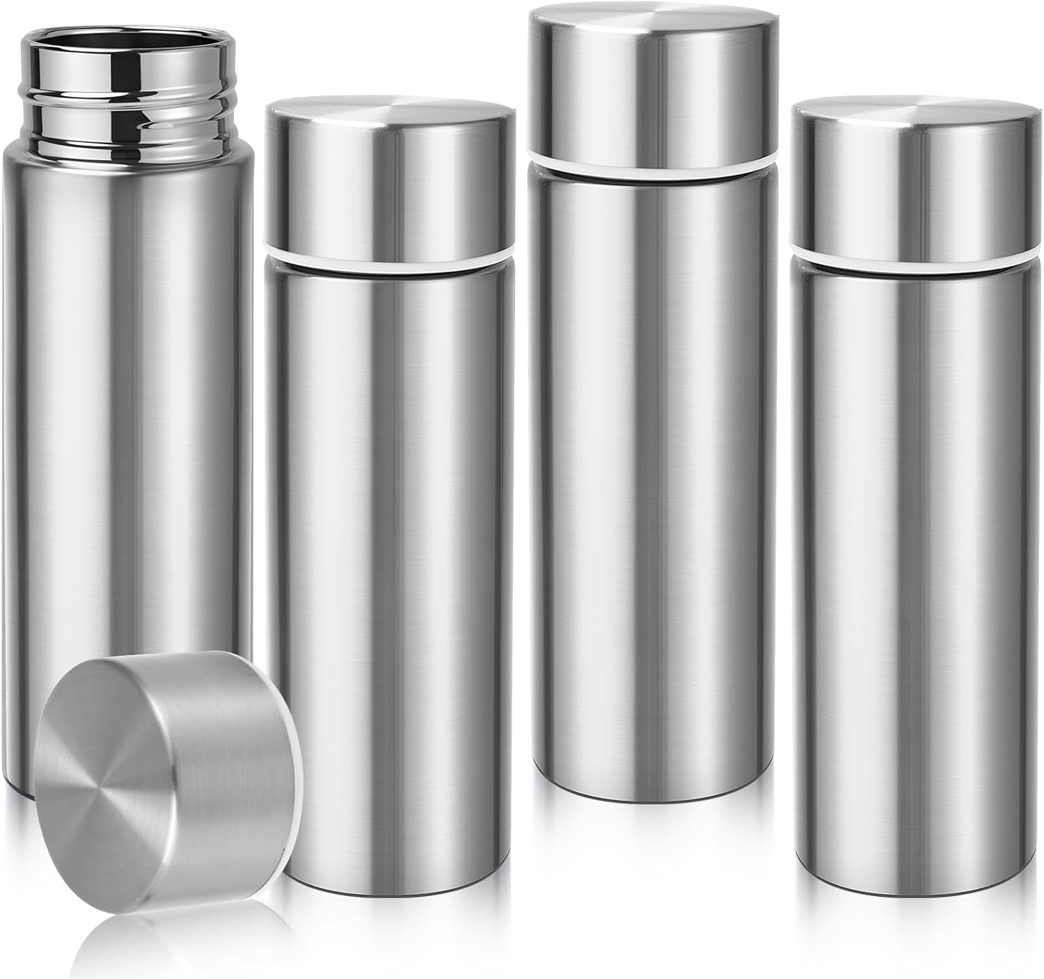 4 Pack Mini Water Bottles, 4.4 Oz Insulated Stainless Steel Bottle ...
