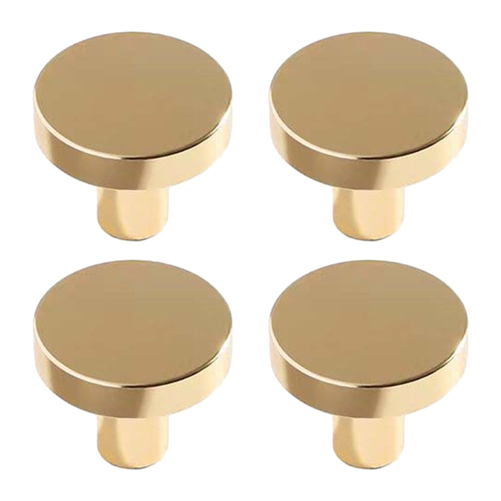 4-Pack Minimalist Round Single Hole Cabinet Handles - Space Aluminum ...