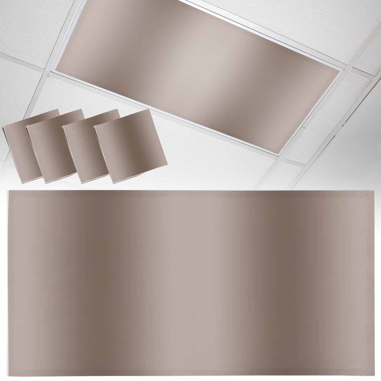 4 Pack Mocha Brown Gradient Fluorescent Light Covers for Ceiling Lights ...