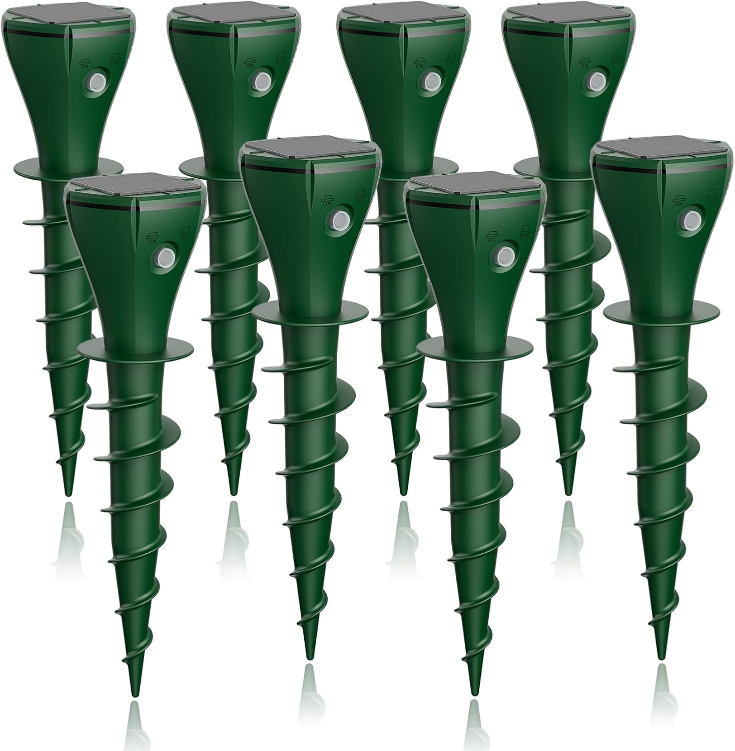 4 Pack Mole Repellent Solar Powered - Ultrasonic Gopher Deterrent Stake ...