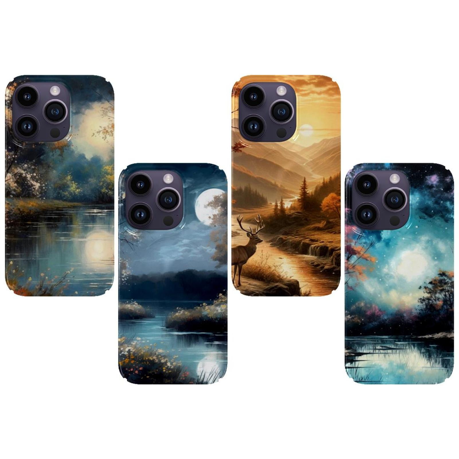 4 Pack Moonlight by the Lake Protective Scratch Resistant Phone Case ...