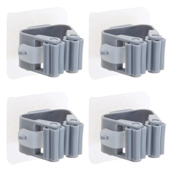 4-Pack Mop and Broom Holder Wall Mount Broom Grippers Holds Adhesive ...
