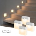 4 Pack Motion Sensor Night Light Indoor, Rechargeable Under Cabinet ...