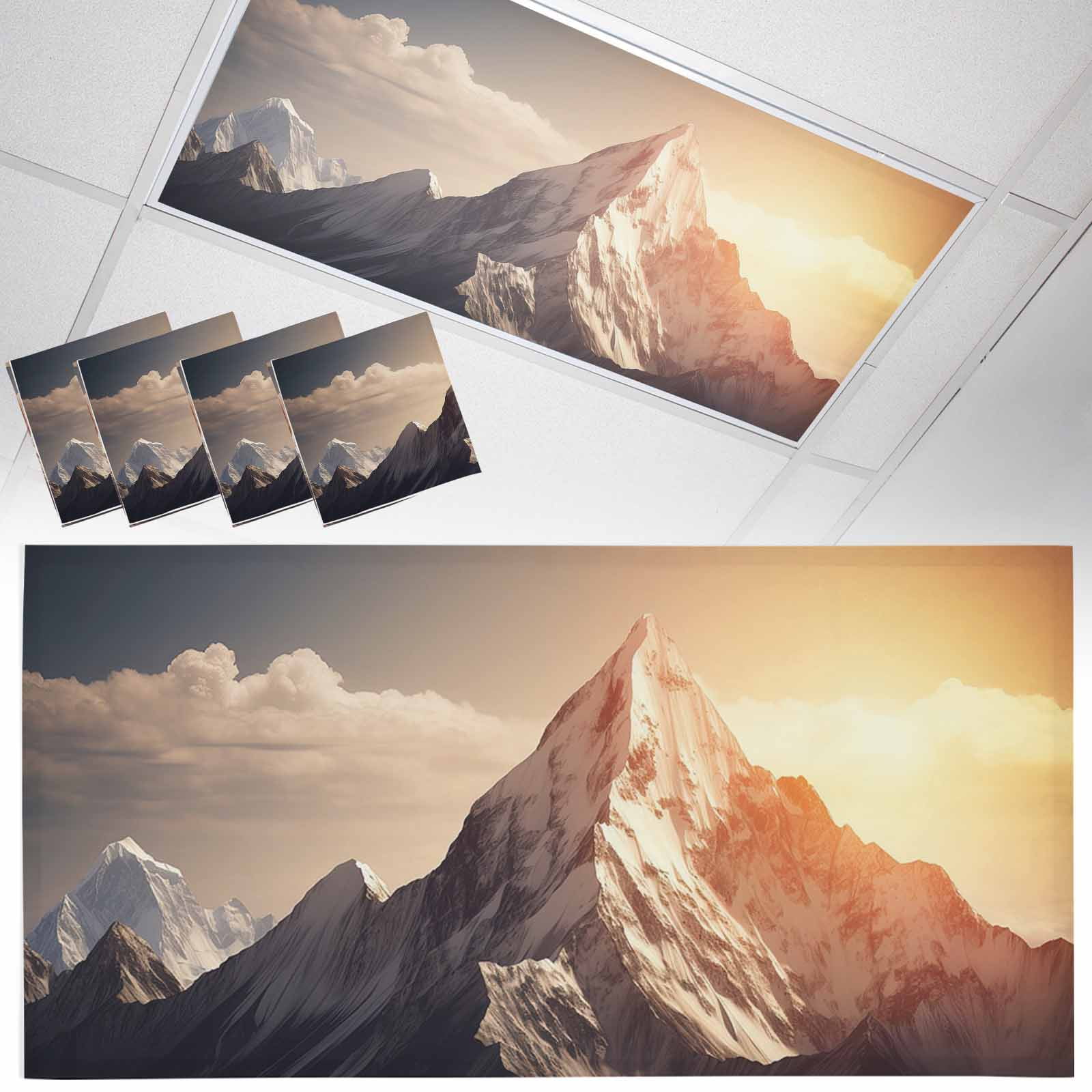 4 Pack Mountains Natural Fluorescent Light Covers for Ceiling Lights ...