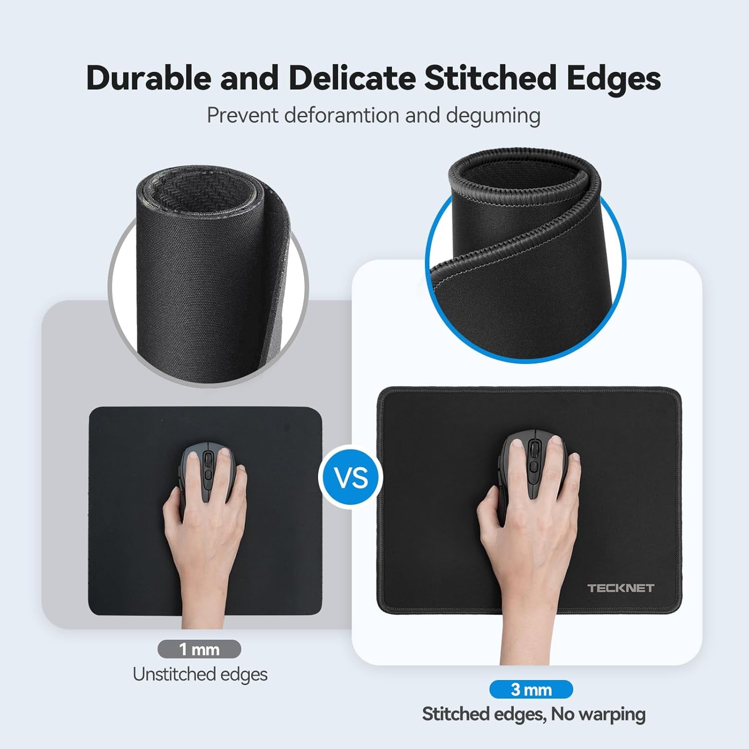 4 Pack Mouse Pad with Anti-fray Stitching, Waterproof Surface & Non ...