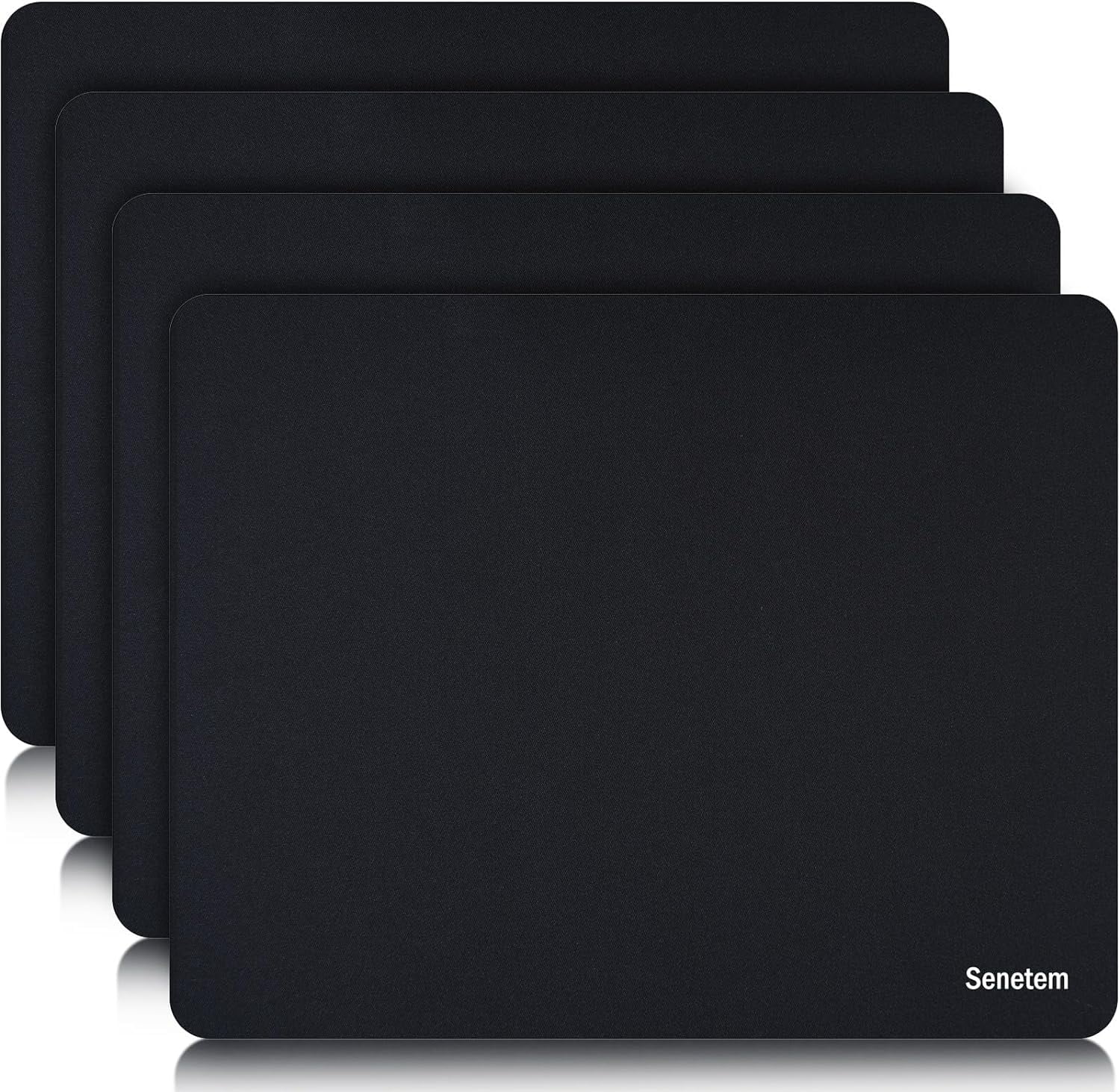 4-Pack Mouse Pad, Ultra-Smooth Gaming Mousepad, Non-Slip Rubber Base ...