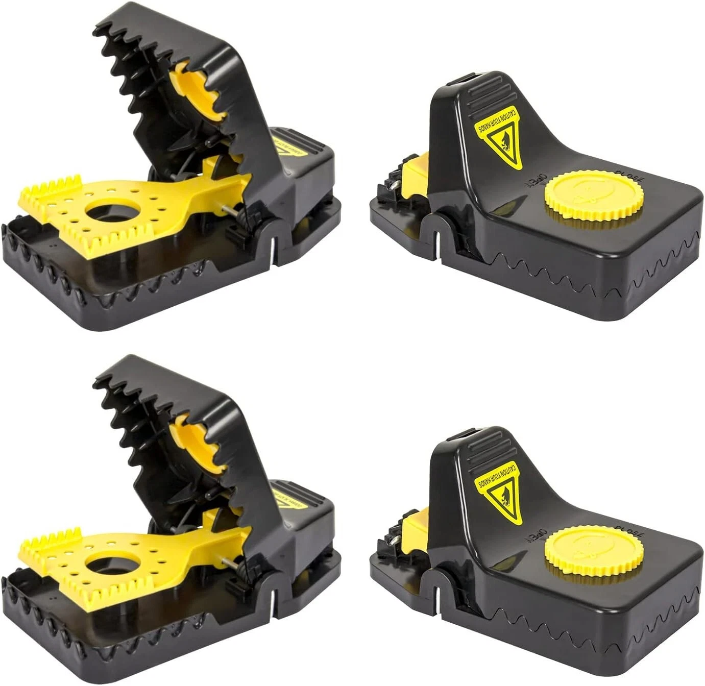 4 Pack Mouse Traps For Home, Small Mice Trap And Reusable Easy To Set ...