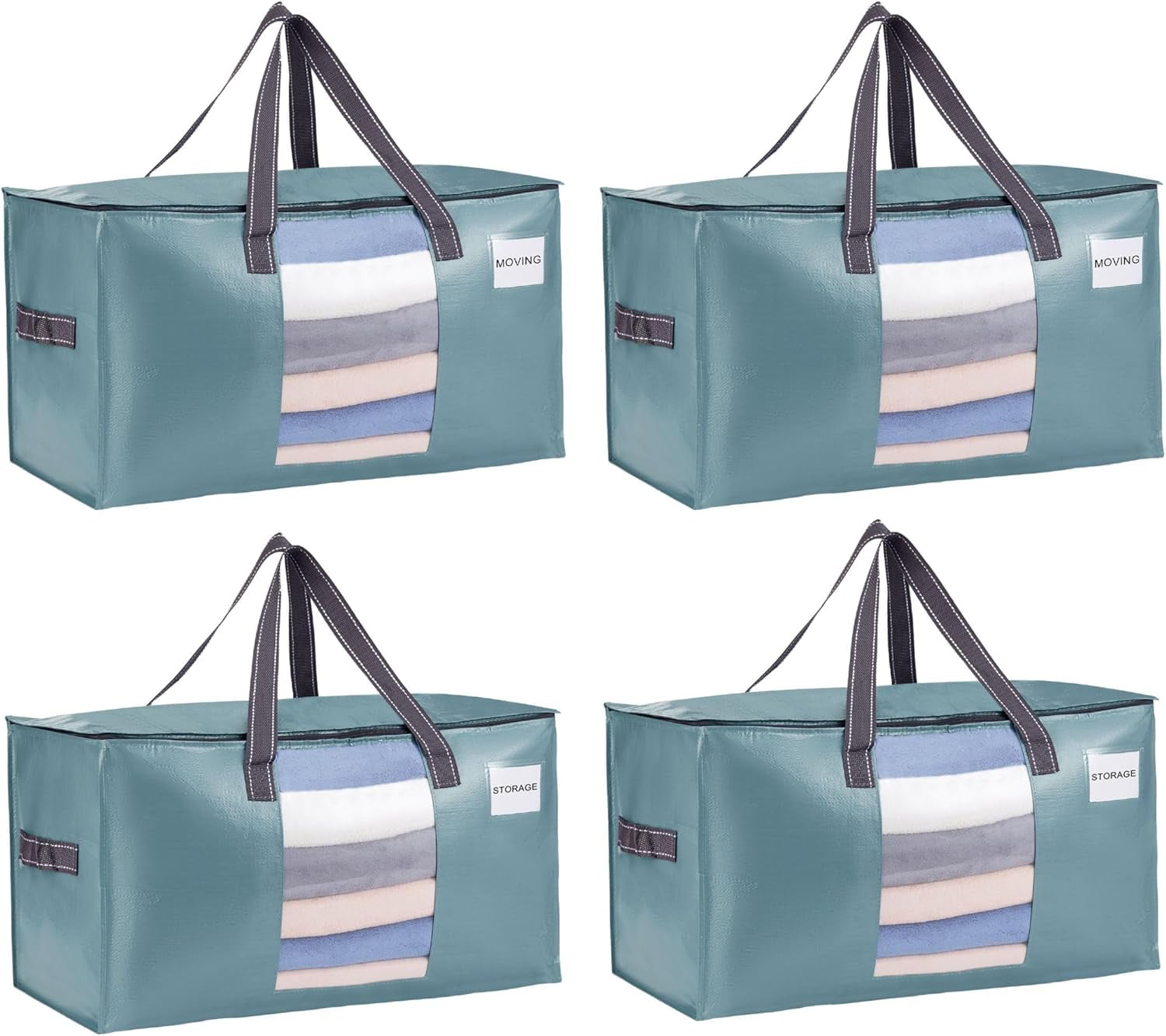 4 Pack Moving Bags, Comforter and Blanket Storage Bags for Closet ...