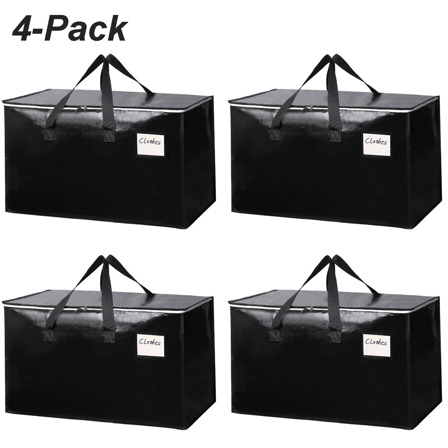 4-Pack Moving Bags, Heavy Duty Moving Bags with Zippers Top and Sturdy ...