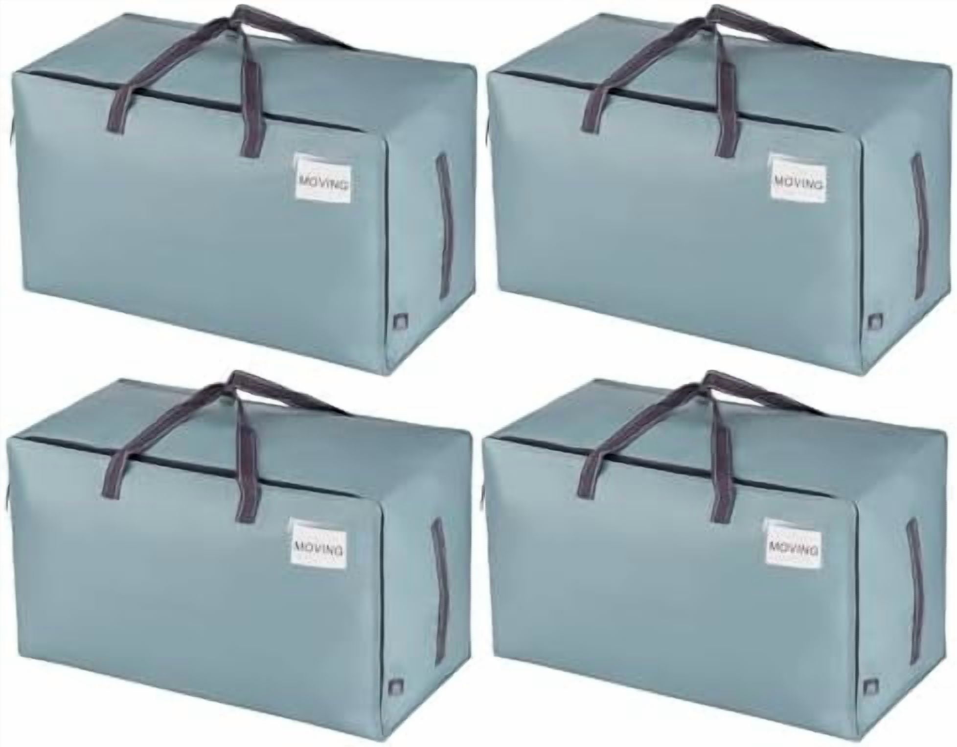 4 Pack Moving Bags and Large Christmas Decoration Storage Bins with ...