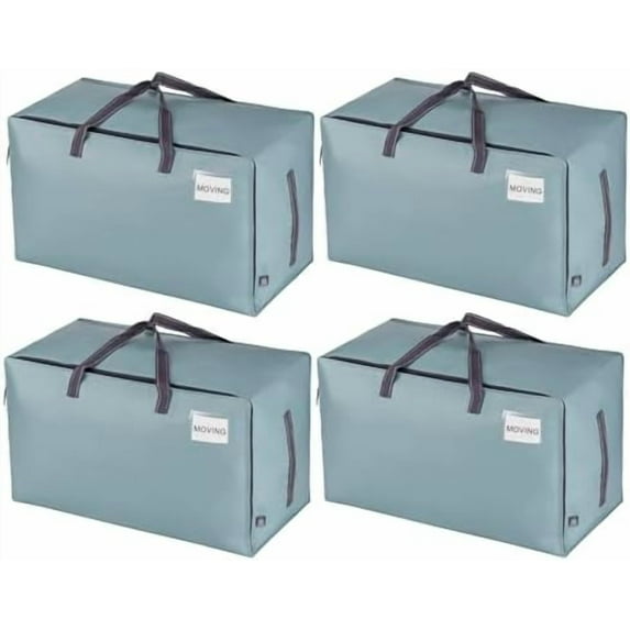 4 Pack Moving Bags and Large Christmas Decoration Storage Bins with ...
