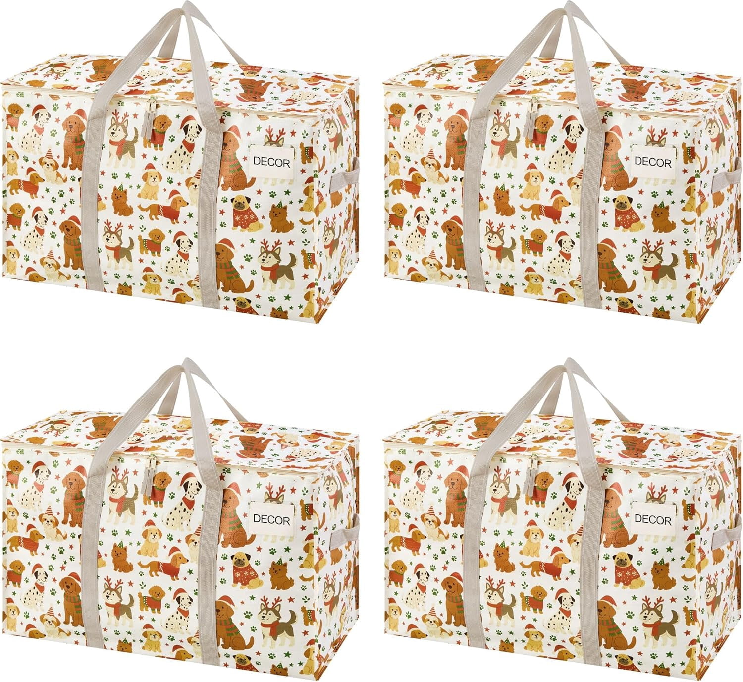 4 Pack Moving Bags and Large Christmas Storage Bins with lids ...