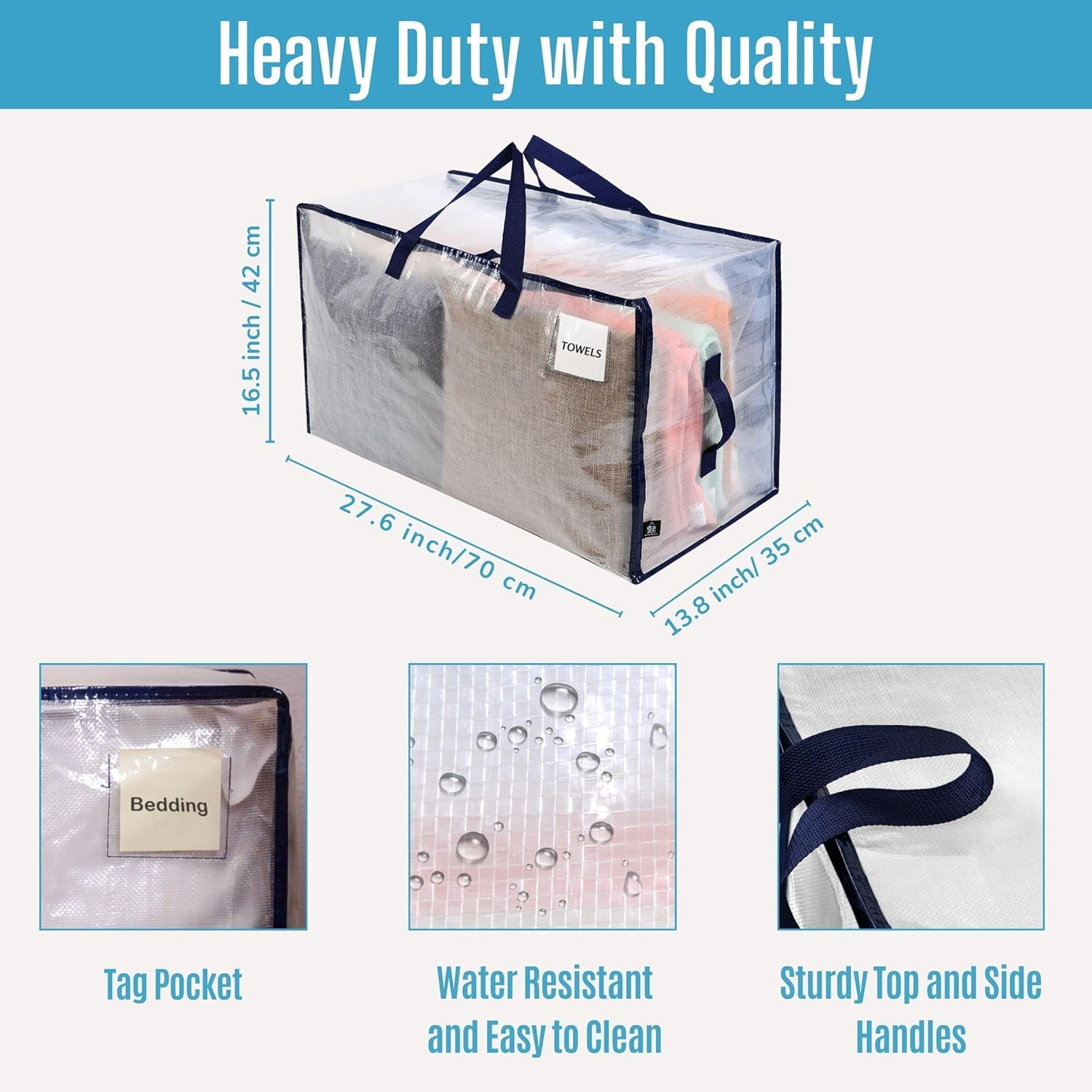 4 Pack Moving and Storage Bags, Heavy Duty, Alternative to Moving Boxes ...