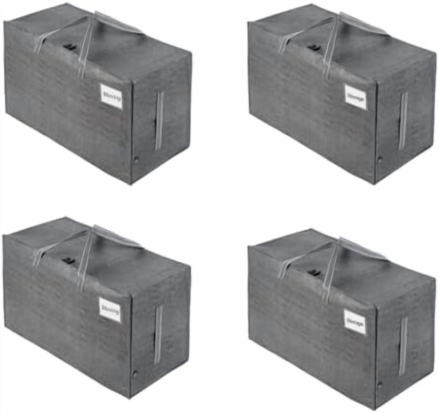4 Pack Moving and Storage Bags, Heavy Duty, Alternative to Moving Boxes ...