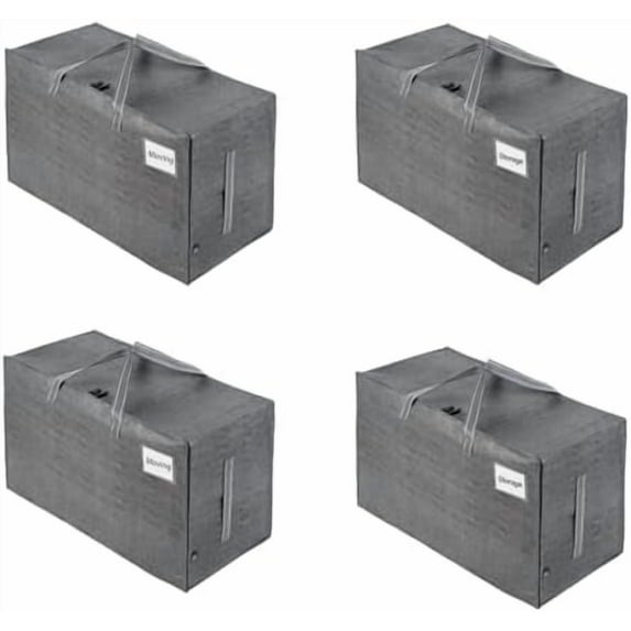 4 Pack Moving and Storage Bags, Heavy Duty, Alternative to Moving Boxes ...