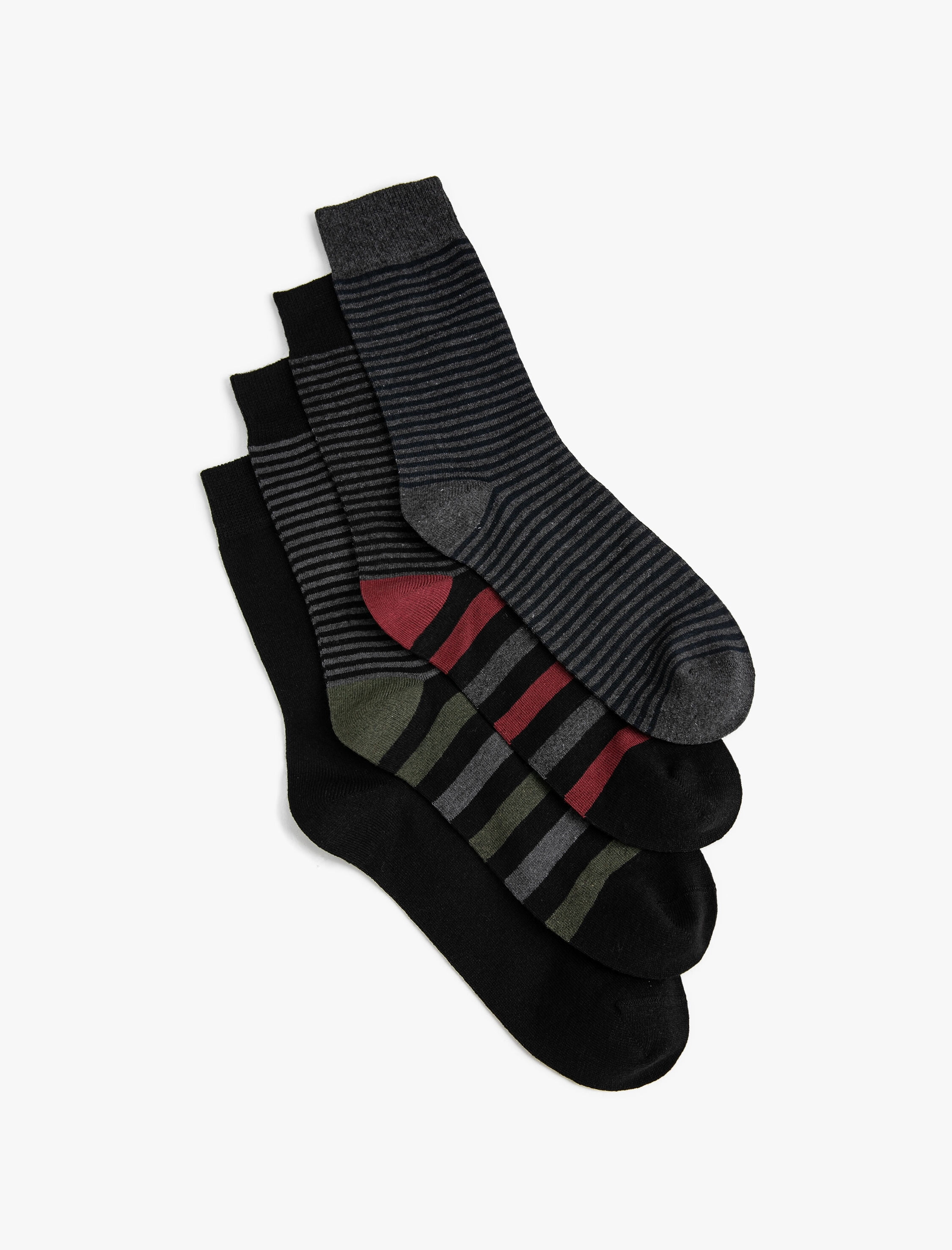 4-Pack Multicolor Striped Socket Socks Set - Walmart.com