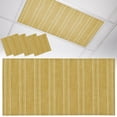 4 Pack Mustard Gold Striped Fluorescent Light Covers for Ceiling Lights ...
