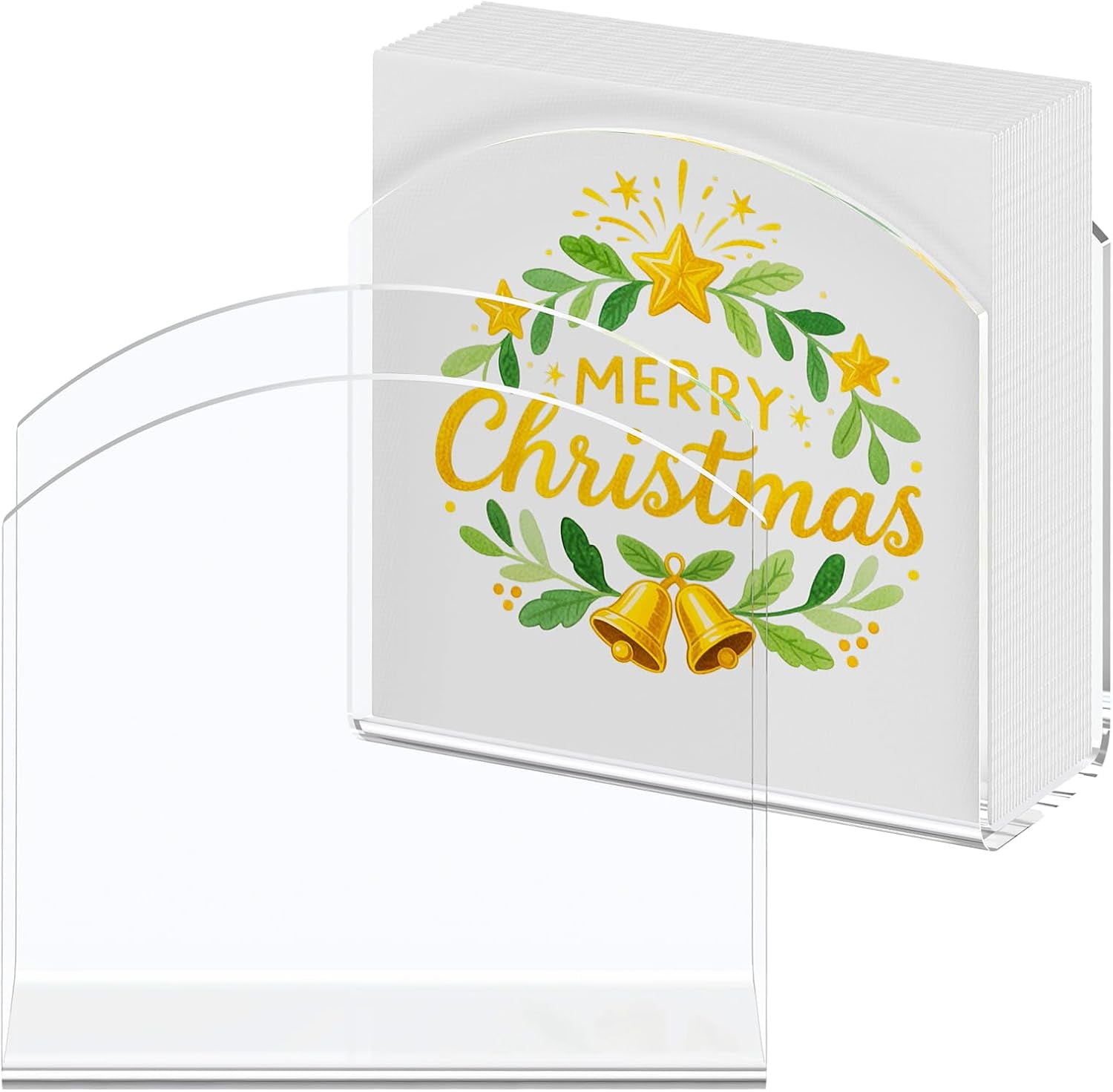 4 Pack Napkin Holder for Table, Clear Acrylic Tissue Holder, Tissue ...