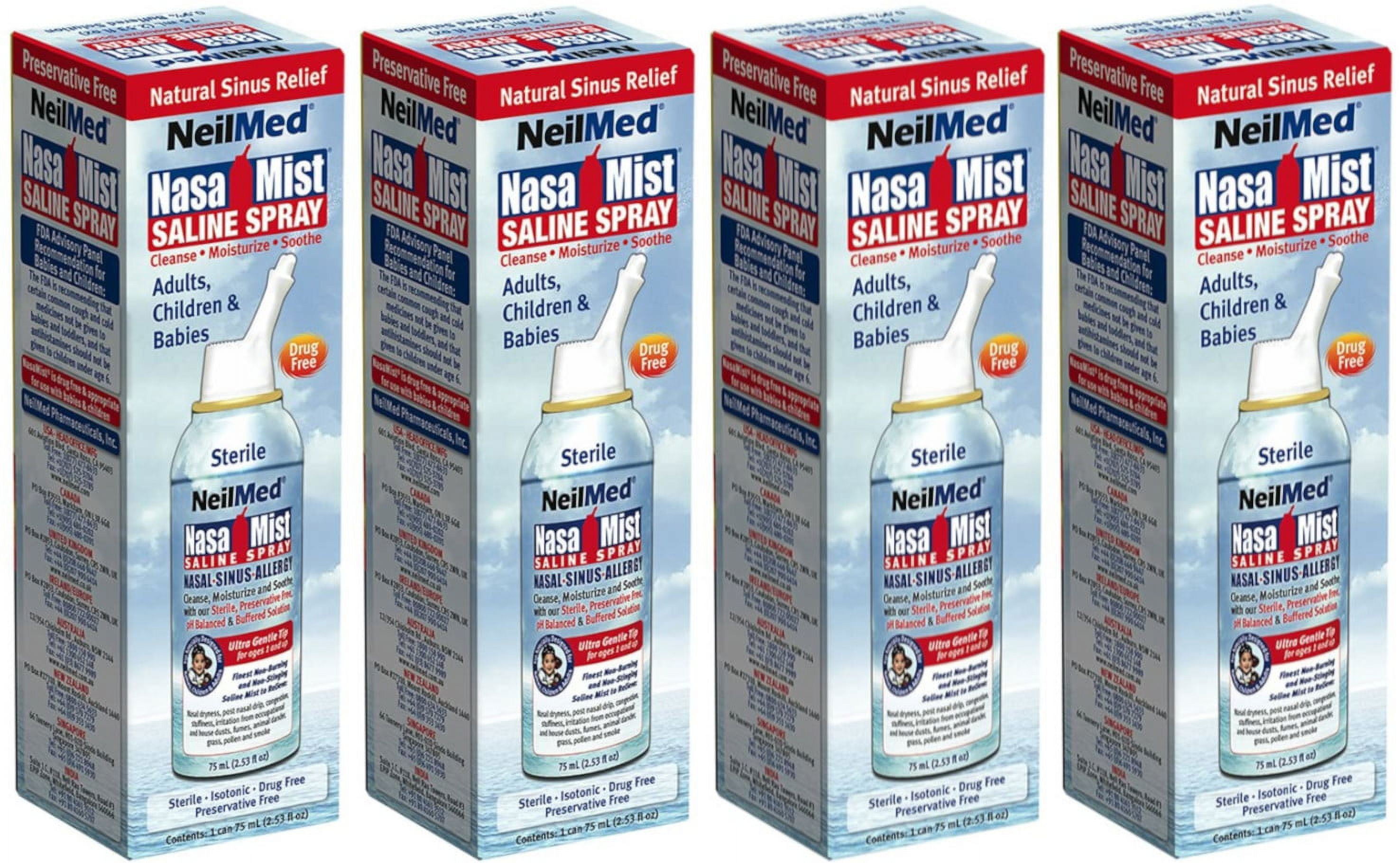 Neilmed Nasamist Saline Spray Isotonic, Soothes Nasal Passages, 75 ml ...