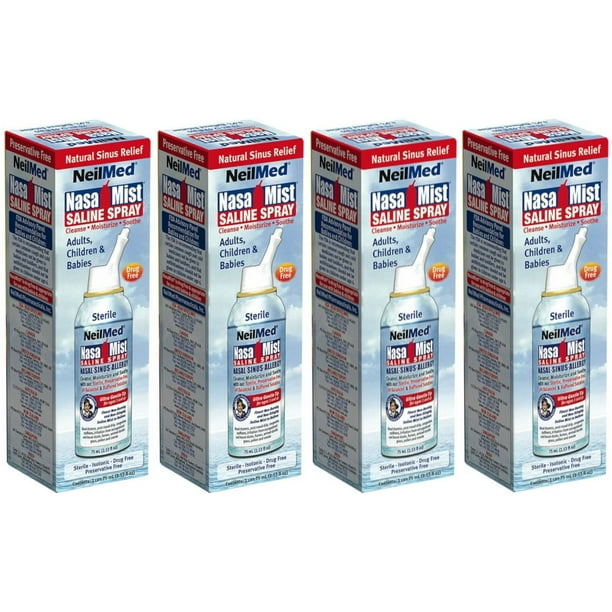 4 Pack - Nasamist Saline Spray Isotonic 75 ml - Walmart Business Supplies