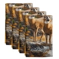 4 Pack Nature Scenery Kitchen Towels Forest Animal Deer Waterfall Plant ...
