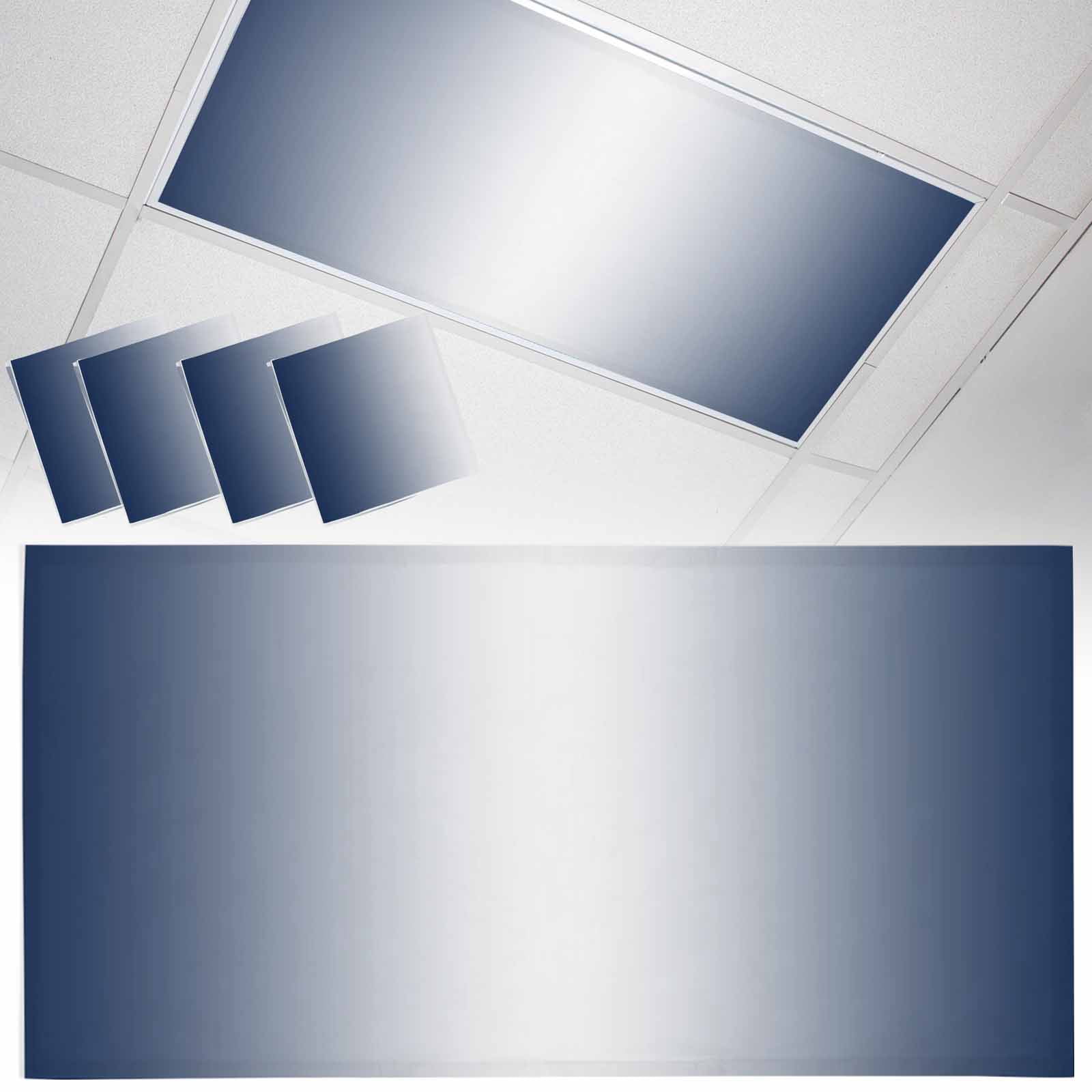 4 Pack Navy Blue Fluorescent Light Covers for Ceiling Lights and White ...