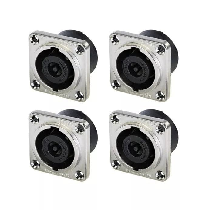 (4 Pack) Neutrik NL8MPRXX Speakon 8-Pole Panel Mount Speaker Connector ...