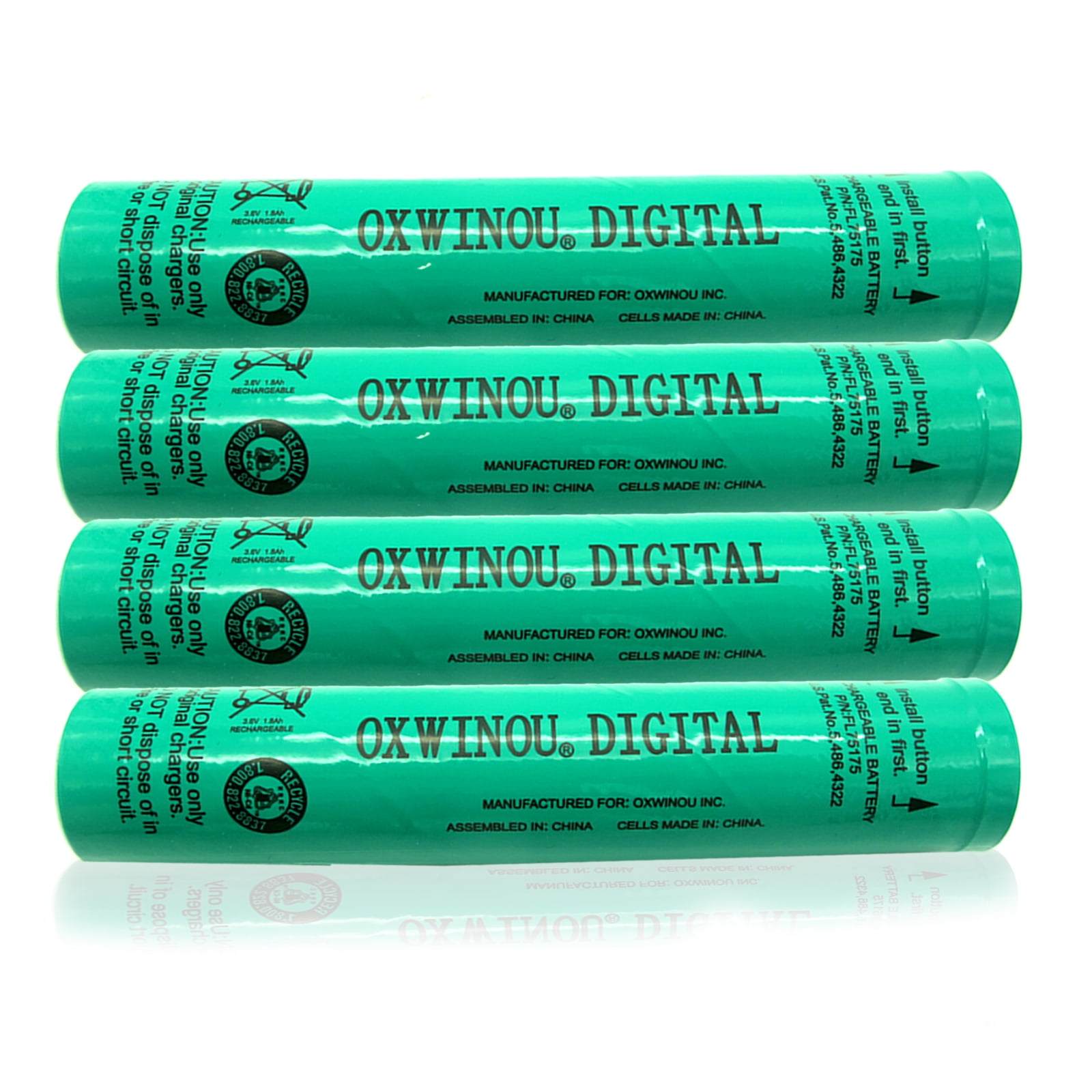 4-Pack Ni-Cd 3.6V 1800mAh Flashlight Battery for Streamlight 75175 ...