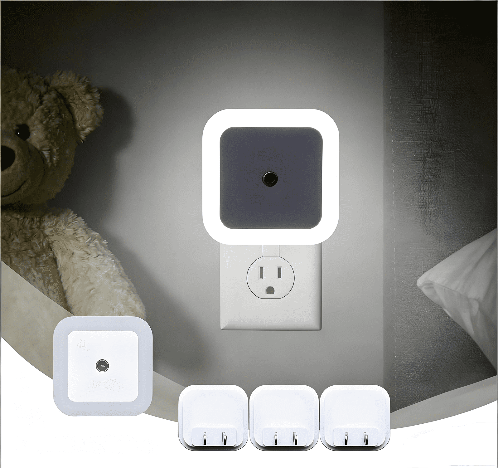 4 Pack Night Lights Plug into Wall, Automatic LED Night Light with Dusk ...